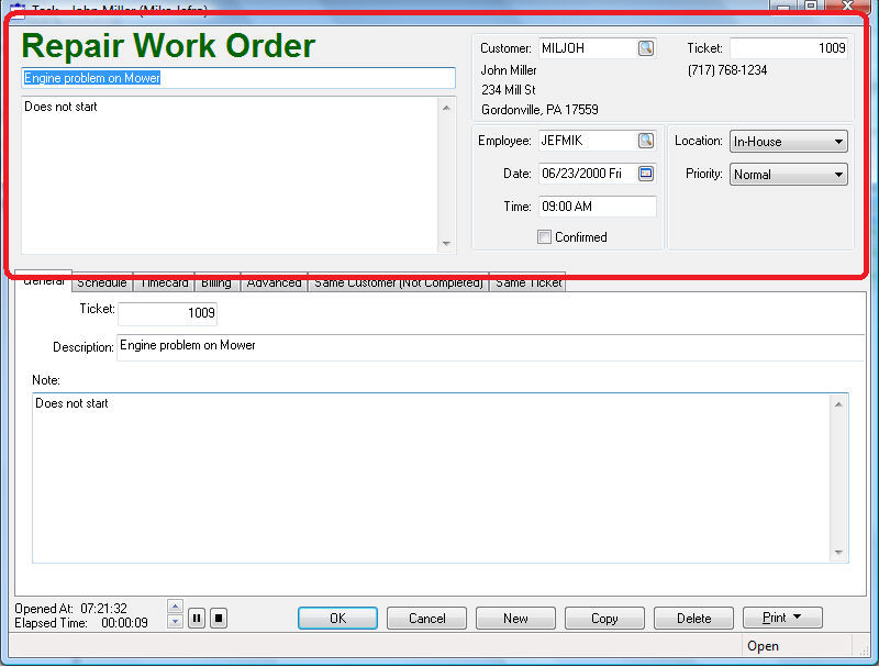 Customizing the Task Header